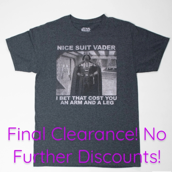Star Wars | Shirts | Nwot Star Wars Mens Darth Vader Tshirt | Poshmark